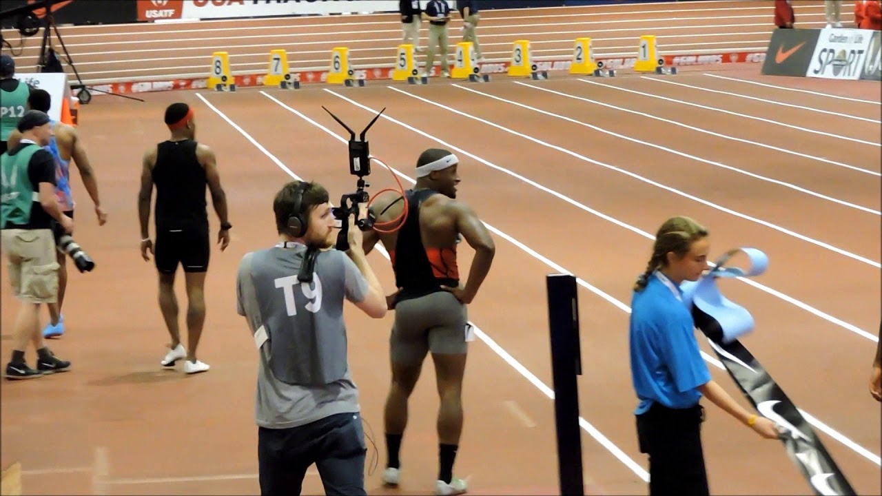 WORLD RECORD 60 METERS - 6.34 & MASTERS EXHIBITION AT 2018 USATF TRACK ...