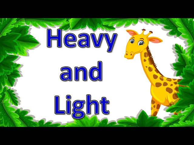 Teaching Heavy And Light Heavy And Light Hands On Activity | Teach