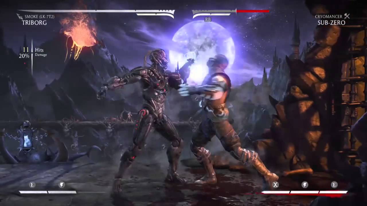 Mortal Kombat X - Triborg (Smoke) combos - YouTube
