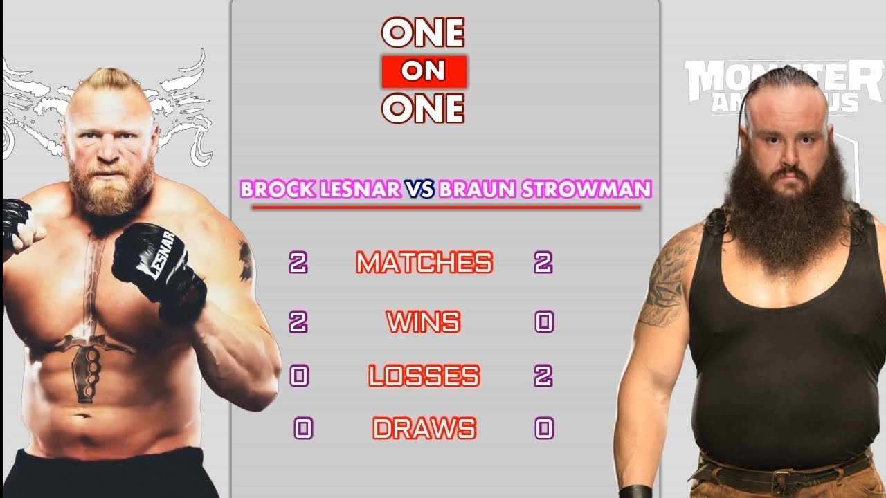 Brock Lesnar VS Braun Strowman | Braun Strowman VS Brock Lesnar ...