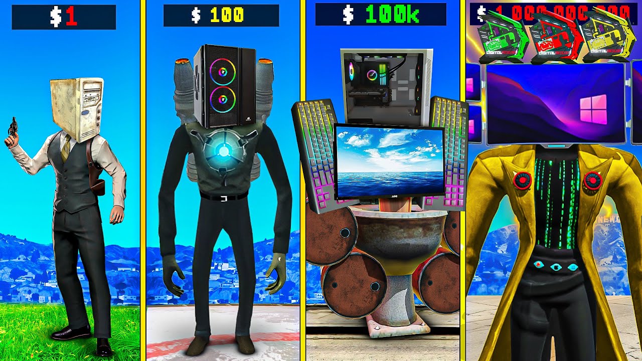 $1 COMPUTER MAN to $1,000,000,000 in GTA 5 - YouTube