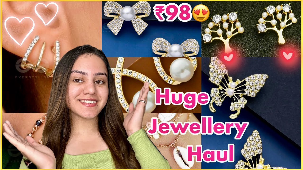 *HUGE* Cutest jewellery haul😍 Dailywear minimal & classy jewellery ...