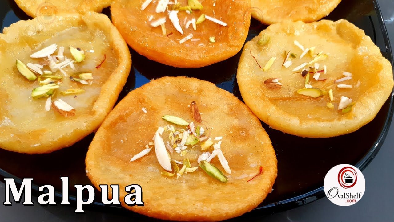 Easy Malpua Recipe | How to make Malpua Sweet without Mawa | Malpoa Recipe | OvalShelf - YouTube