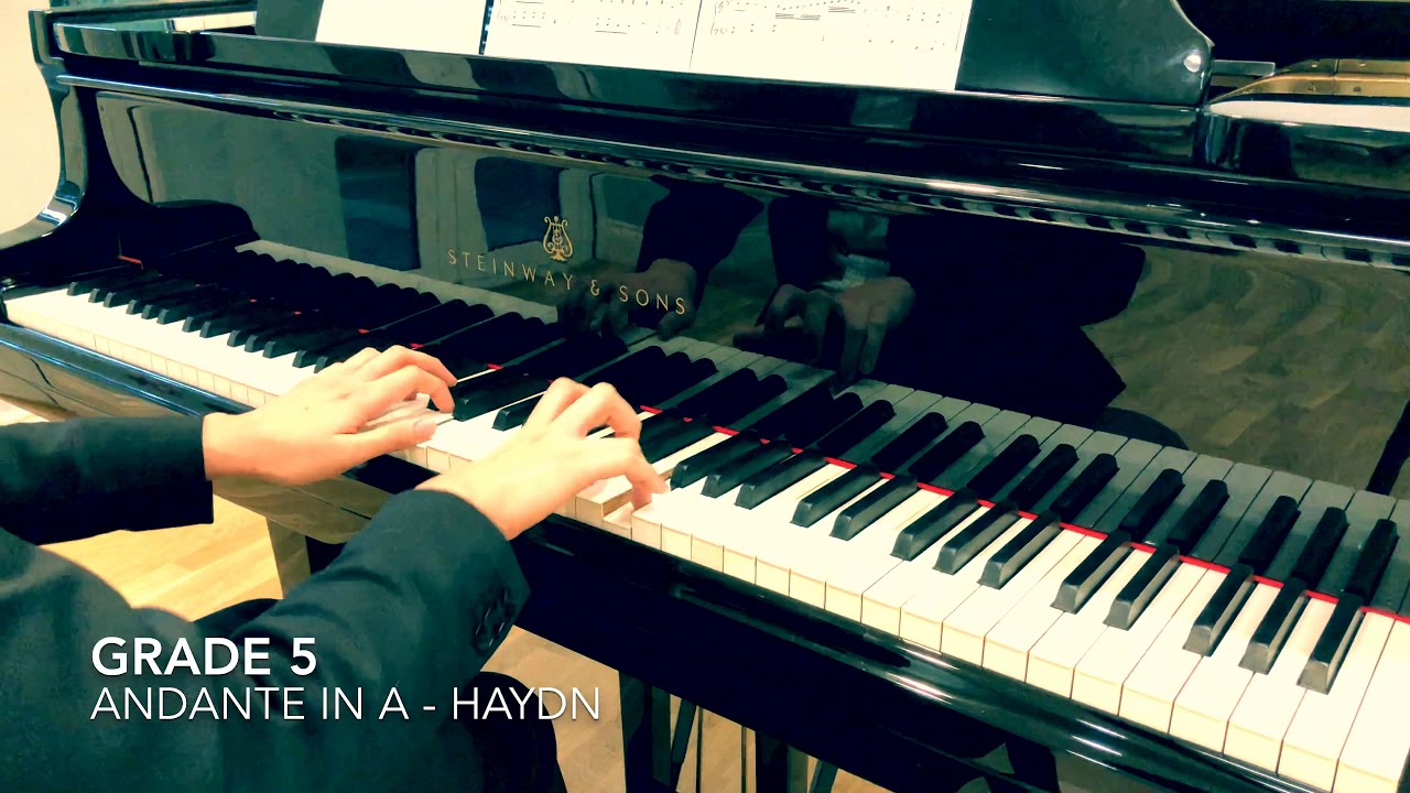 Grade 5 [both Trinity and ABRSM] Andante in A by Haydn Hob I:53/II ...