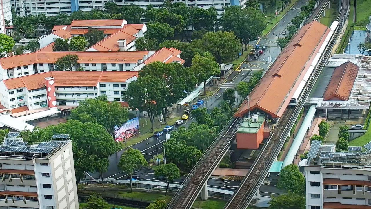 [Live Camera] Singapore train enter exit MRT station along North South ...