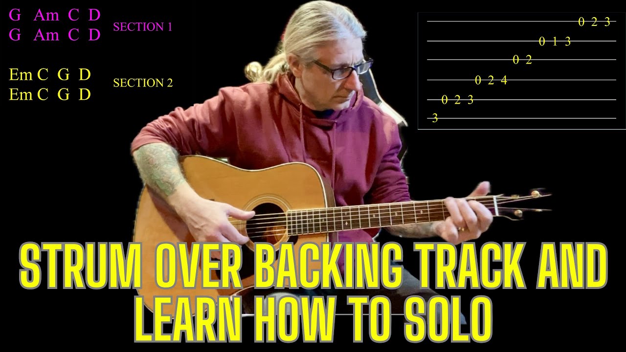 Learn To Strum The Chords G D Em C Over A Backing Track To Develop Your ...