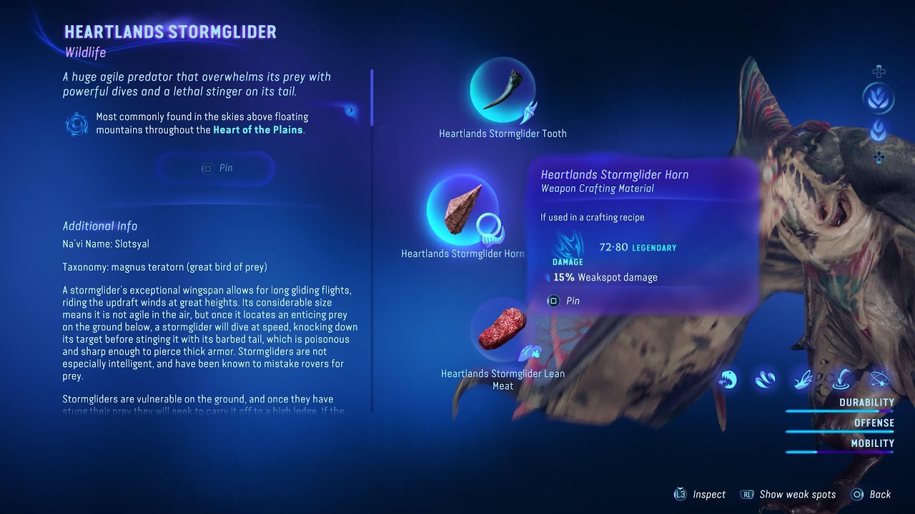 Legendary Heartlands Stormglider Horn Tooth DLC Skybreaker Avatar ...