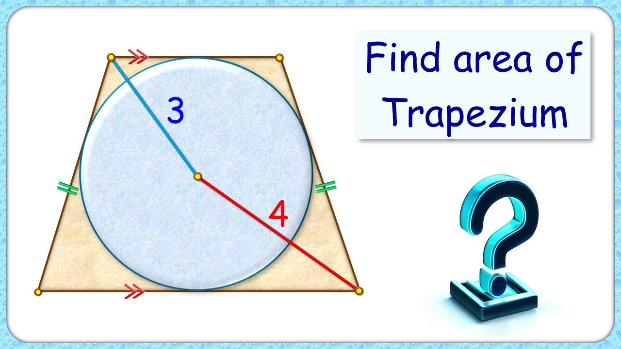 216) Circle in an isosceles trapezium. Find area of trapezium | Math ...