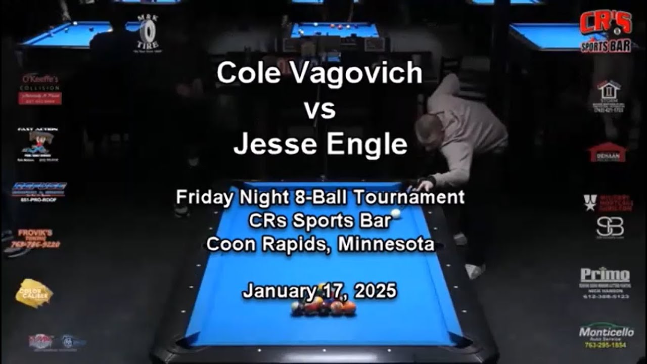 Cole Vagovich vs Jesse Engel - Live stream billiards pool match # ...