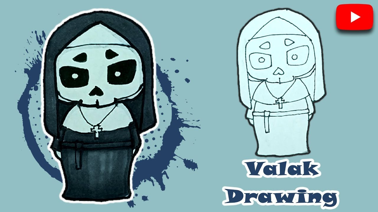 Valak Drawing for Halloween | The Nun - YouTube