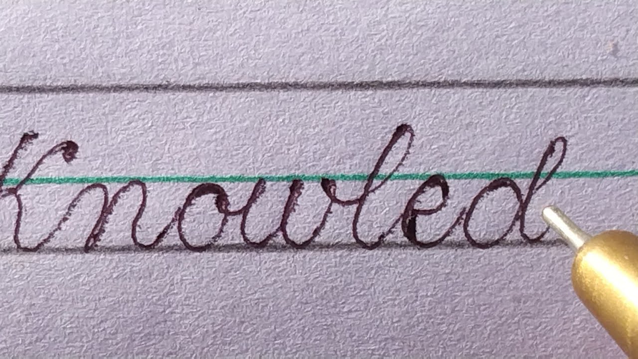 Cursive writing | Neat and clean cursive handwriting - YouTube