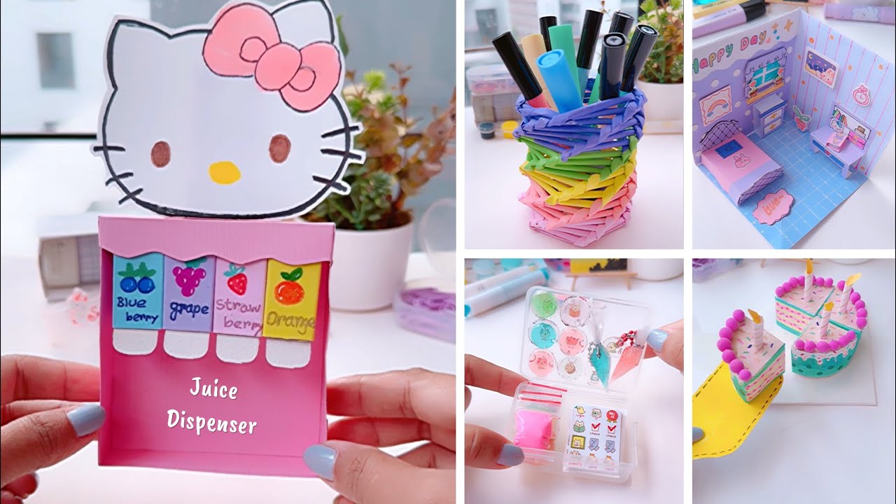 DIY Easy Paper Craft when you’re bored | Cute Miniature Craft | hello ...