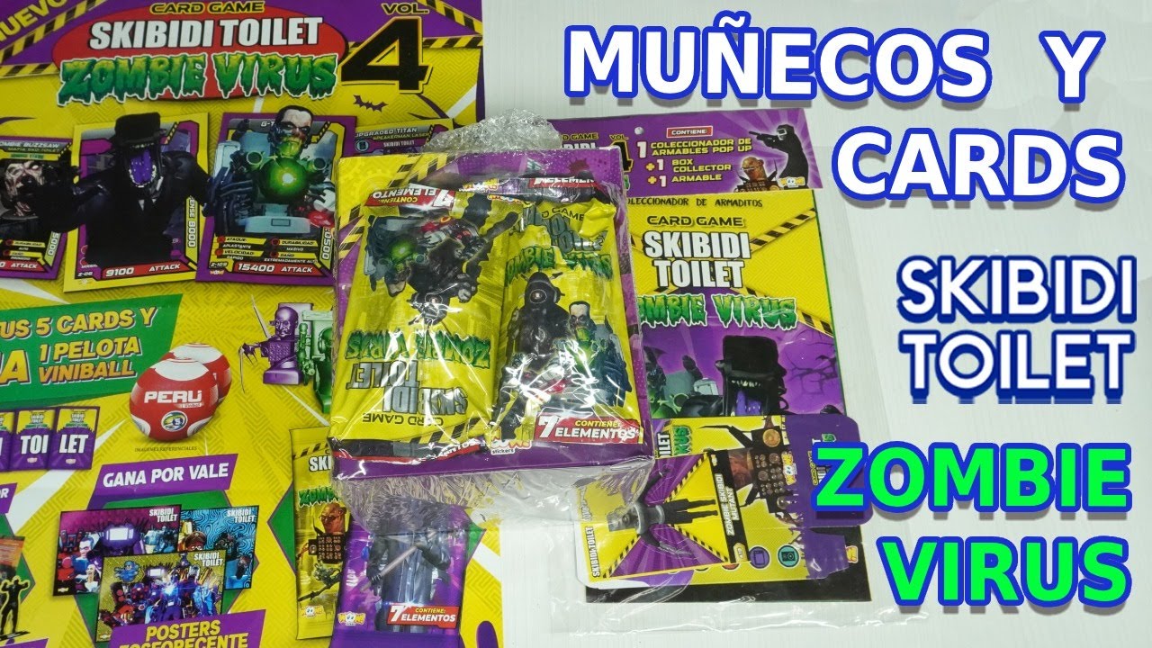 CARDS Skibidi Toilet Zombie Virus de Woow Stickers: revisión y apertura ...