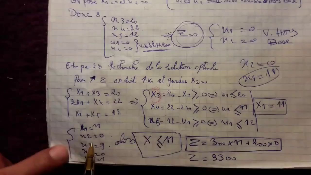 recherche opérationnelle : Méthode de simplexe - YouTube