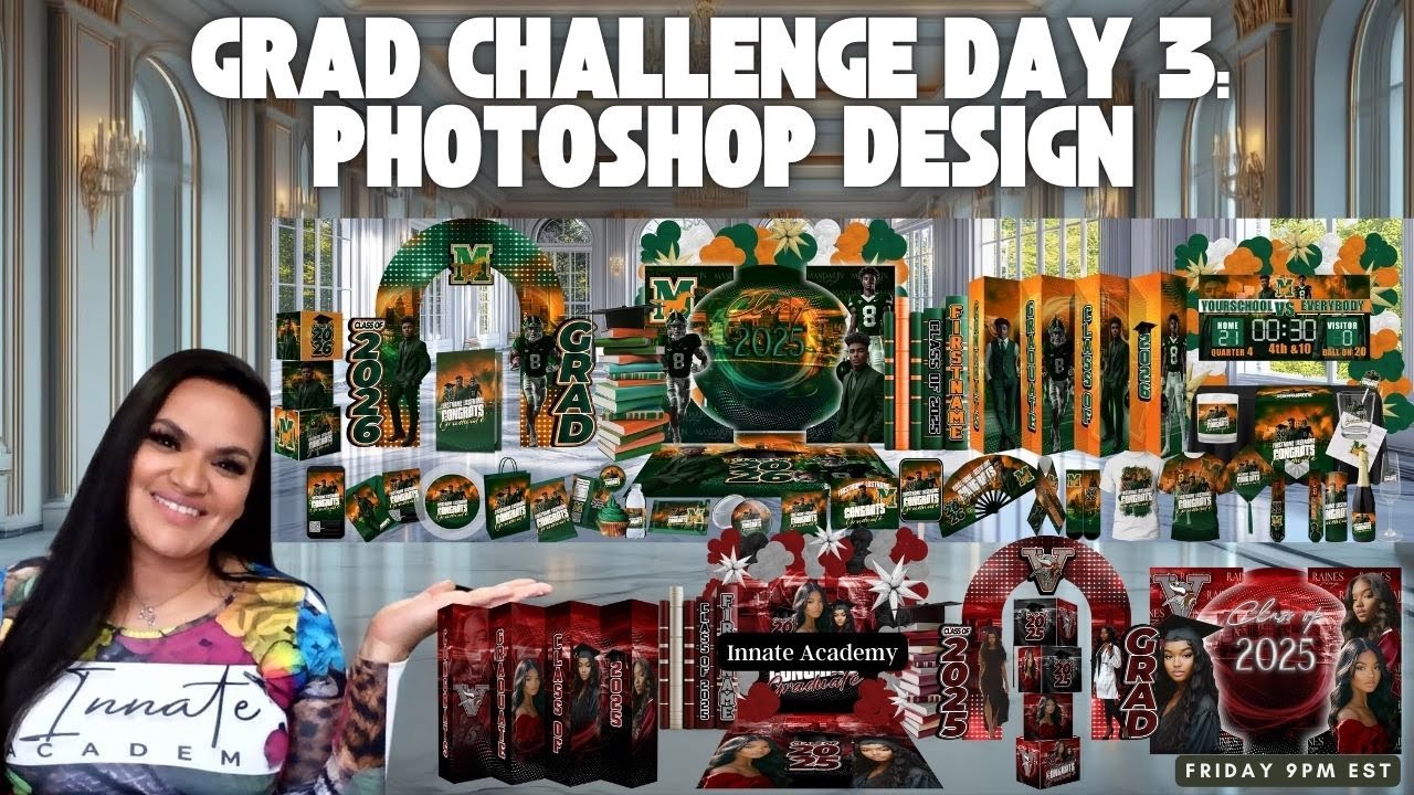 Free Grad Design Challenge Class Photoshop Design and Mockups - YouTube
