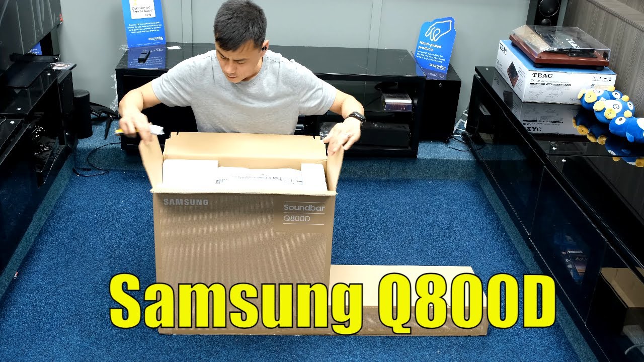 Samsung Q800D Soundbar 2024 Unboxing, Setup, Dimensions and Tests on TV ...