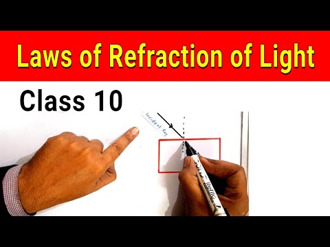 Laws of Refraction of Light Class 10 || Ray diagram - YouTube