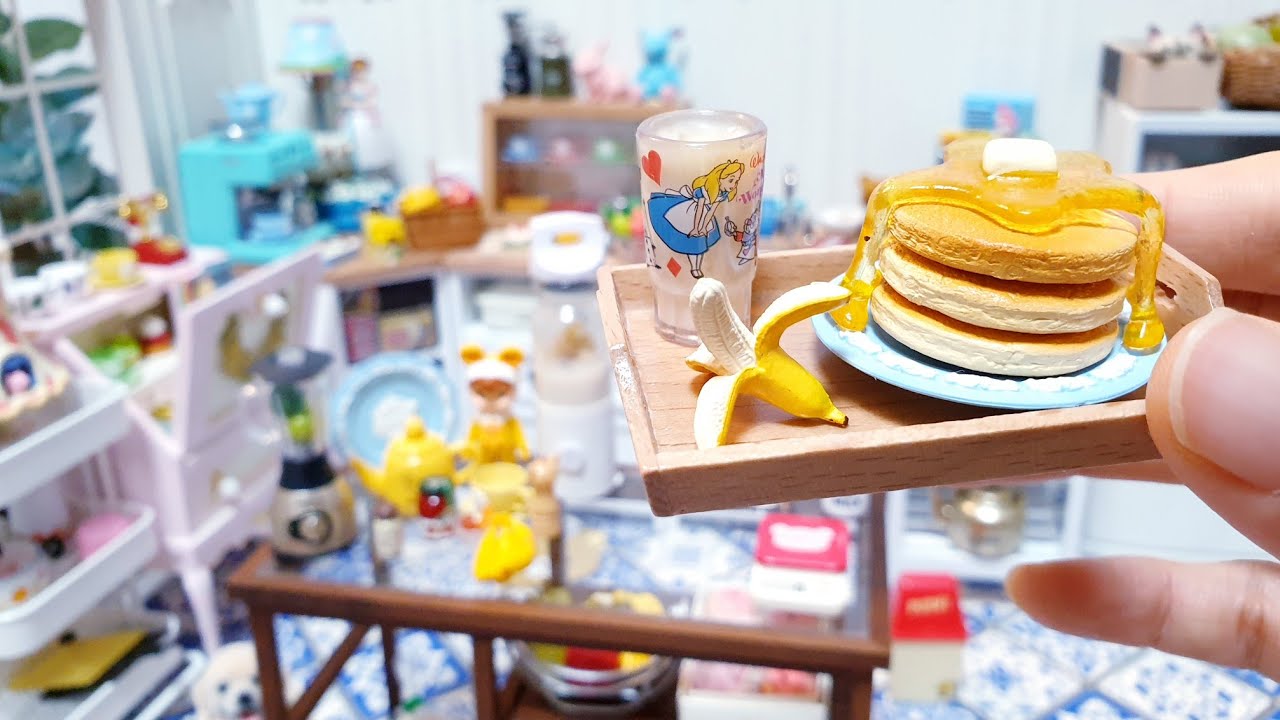 re-ment cooking/miniature food toys 🍳미니어처 리멘트 요리-진짜 작동되는 미니어처 믹서기/바나나쥬스 ...