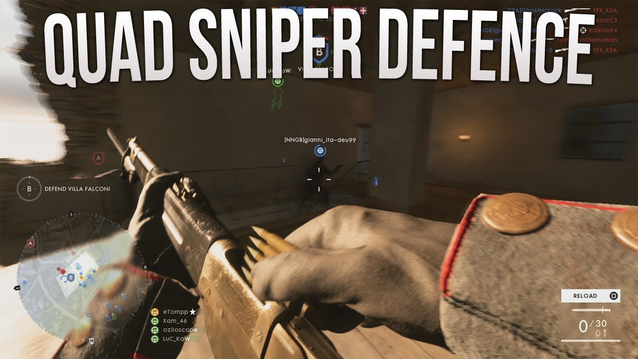 Quad Sniper Defence Strategy... - PS4 Battlefield 1 Road to Max Rank Ep ...