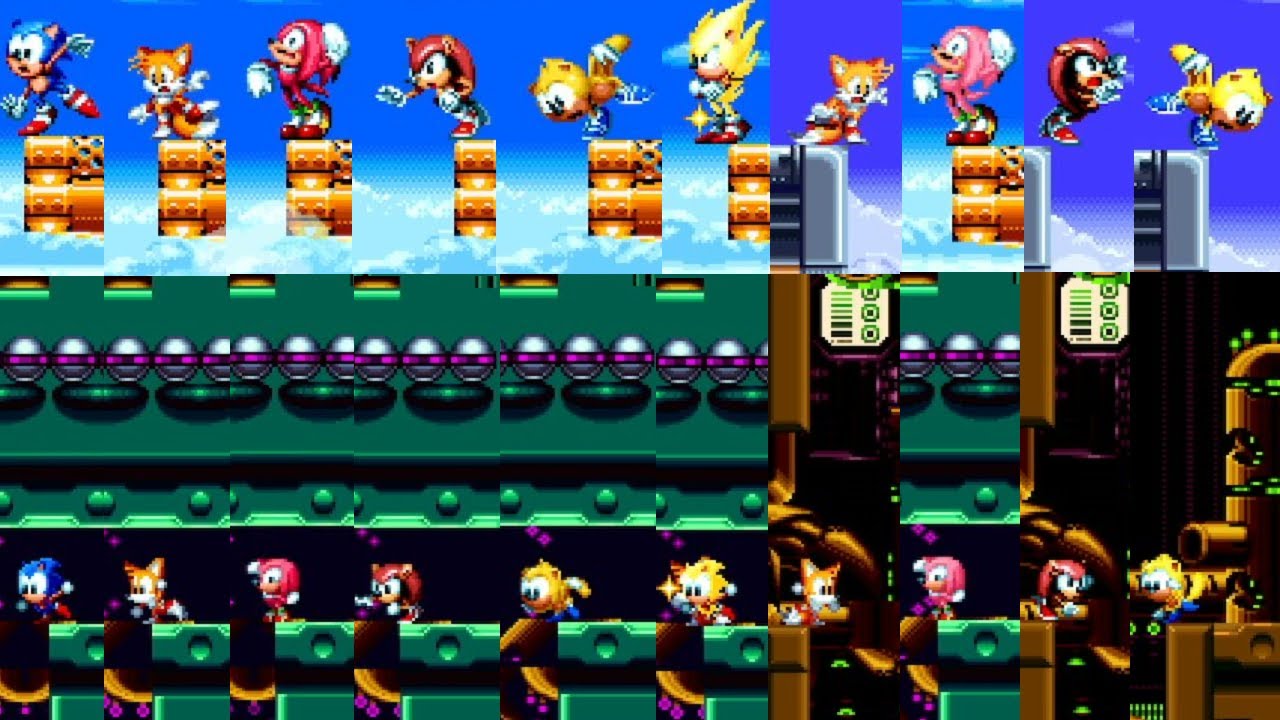 Sonic Mania Plus - All Characters + Super and Chibi Forms Keeping ...