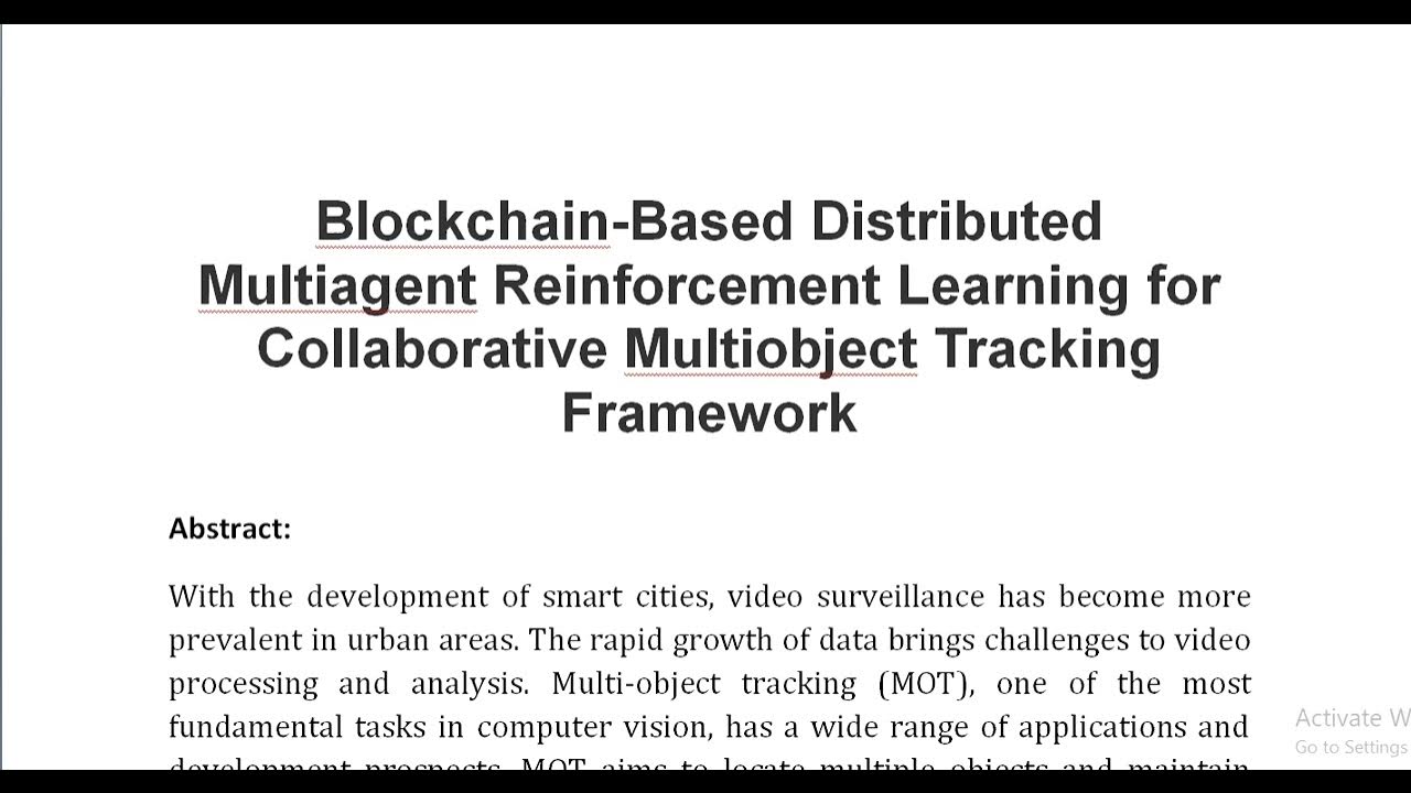 Blockchain Based Distributed Multiagent Reinforcement Learning for Collaborative Multiobject ...
