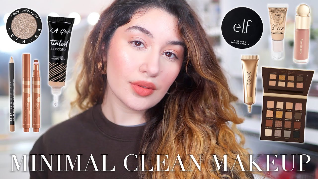 MINIMAL CLEAN GIRL MAKEUP | GLOWY SKIN + EYES - YouTube