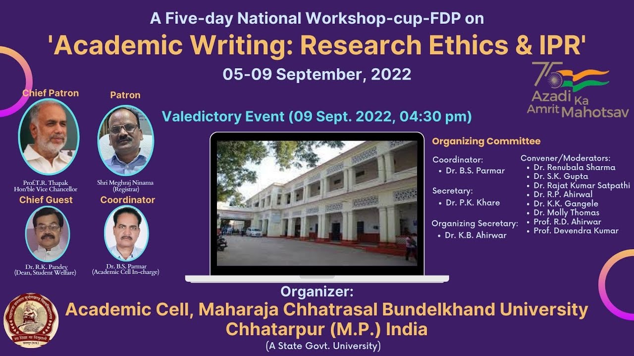 Valedictory Even | Five-day National Workshop-cum-FDP - YouTube
