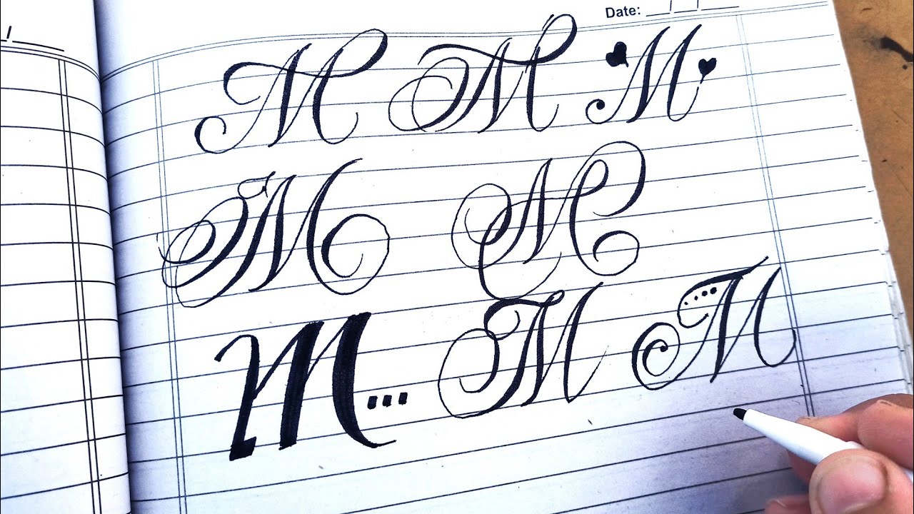 How to Write M in different ways of Calligraphy - YouTube