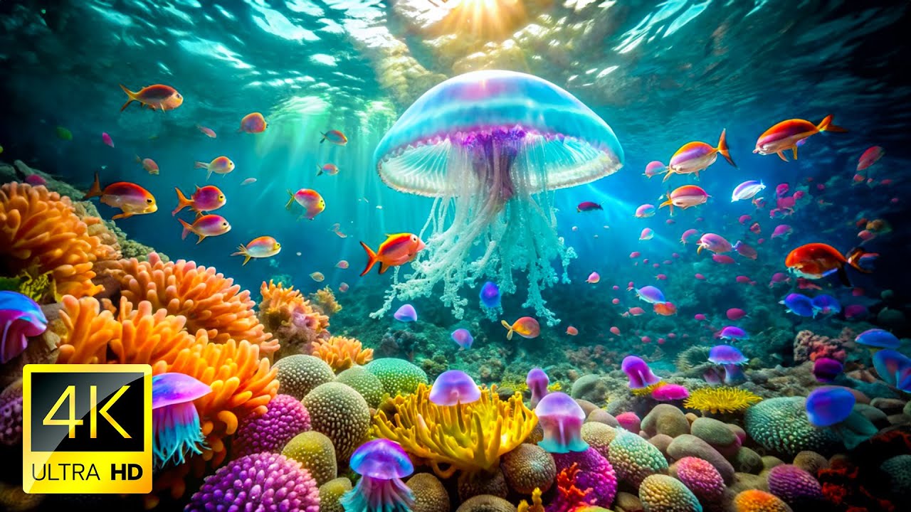 Relaxing Fish Tank with Calming Music | 4K VIDEO (ULTRA HD ...