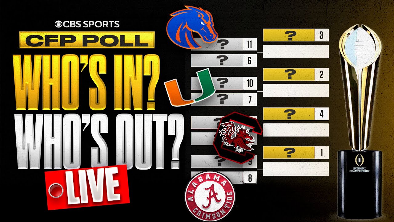 CFP Rankings Reveal & Reaction LIVE | Full Bracket Breakdown & which ...