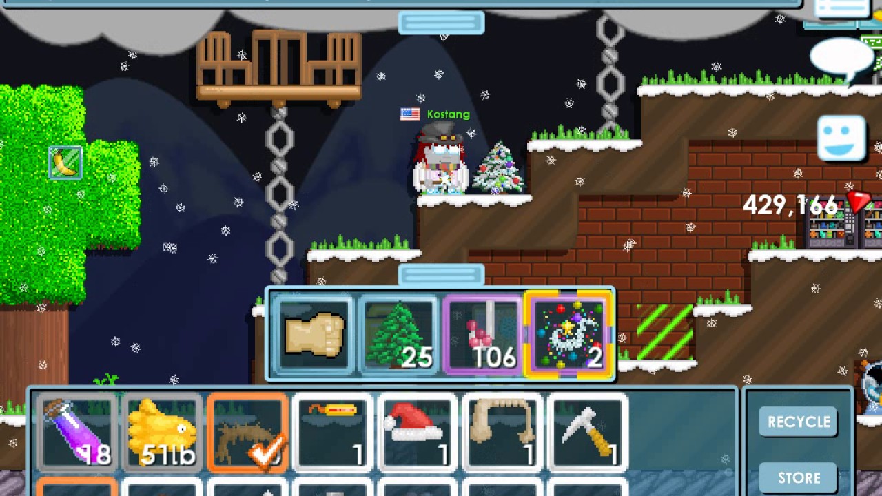Making Weather Snowy Night ~ Growtopia - YouTube