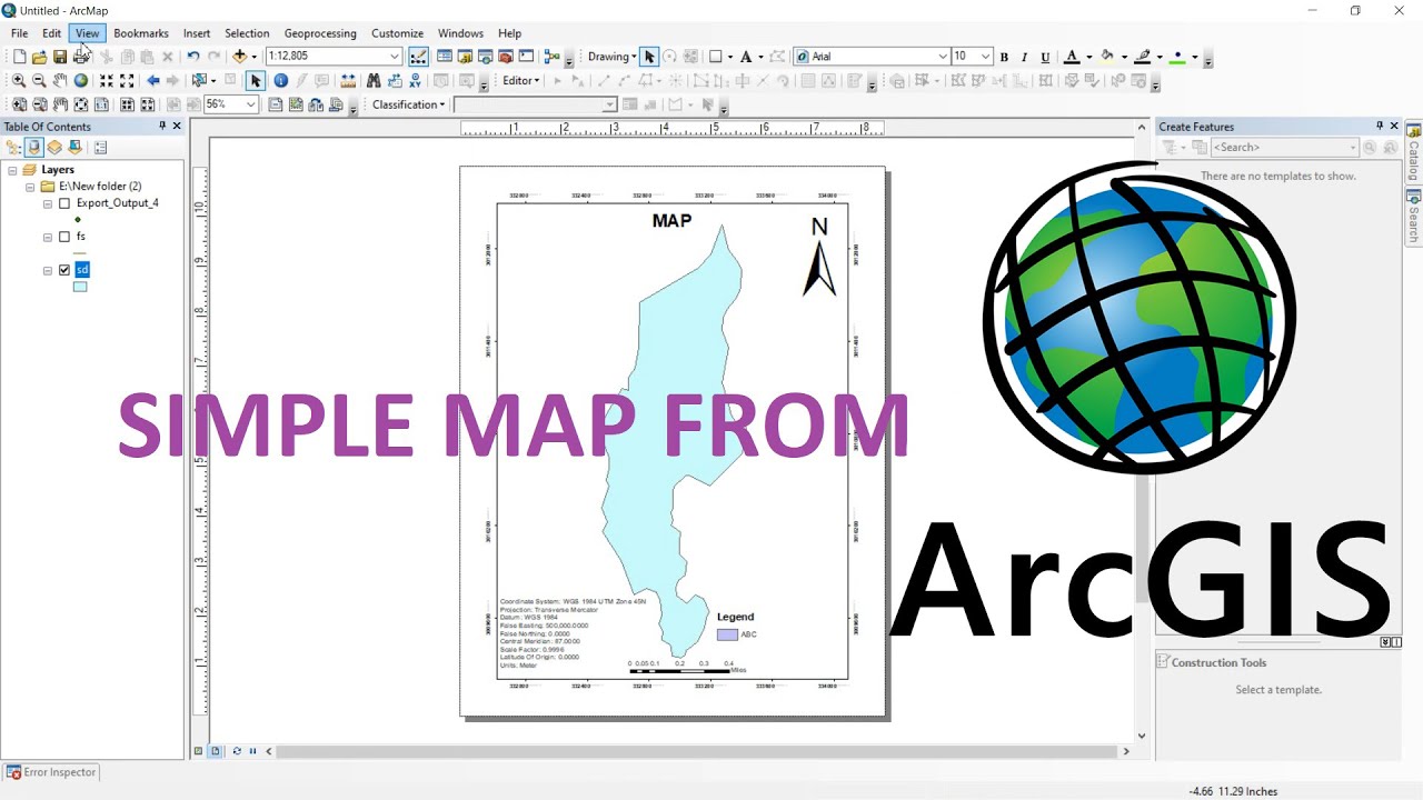 How to create a simple map in ARC GIS || Polygon from EXCEL - YouTube