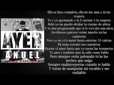 Anuel AA -  Ayer (LETRA)