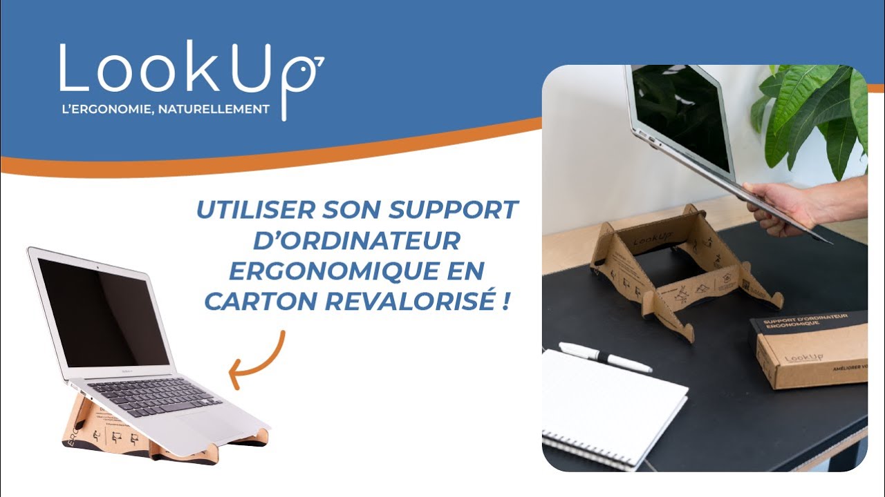 Support Ordinateur Portable en Carton Recyclé by LookUp - YouTube