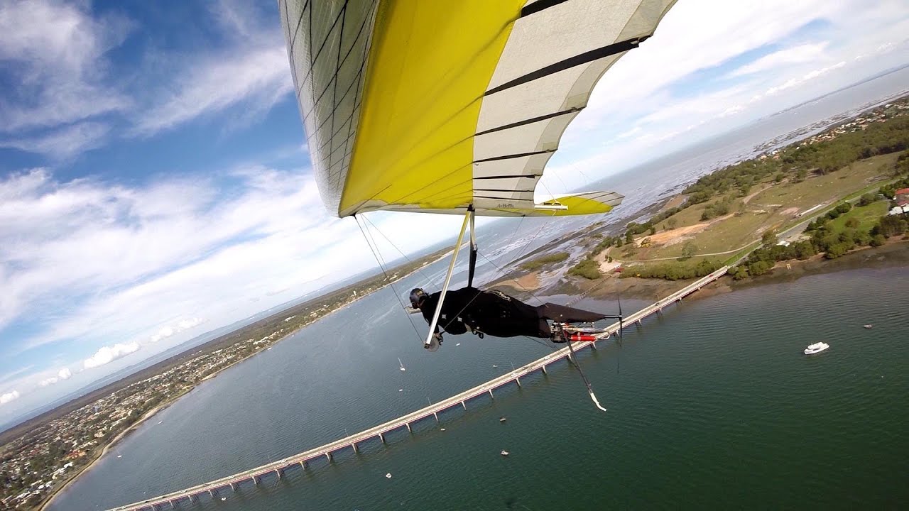 Beachmere flying - destination Bribie Bridge - YouTube