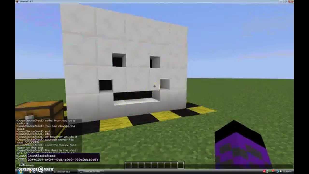 Minecraft Happy Face 3x3 TUTORIAL - YouTube