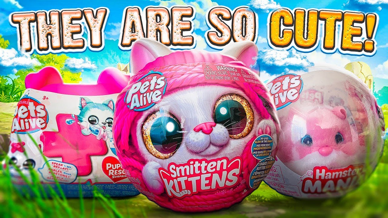 ASMR Unboxing Pets Alive 🐾 | Rare Kitten Lucky-Loo, Hamster & Puppy ...