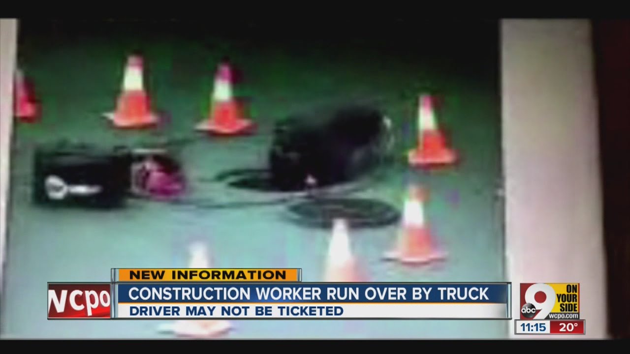 Construction worker run over by truck - YouTube