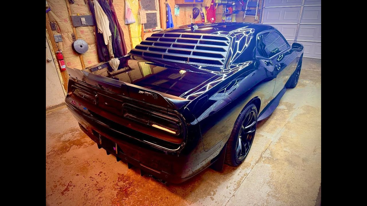 HELLCAT REAR WINDOW LOUVERS INSTALL - YouTube