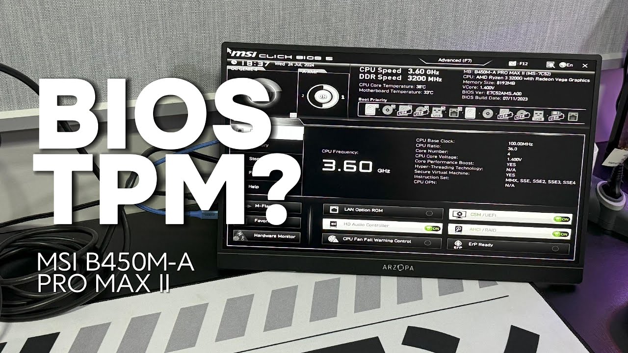 Msi B450M-A PRO MAX II (Bios) - YouTube