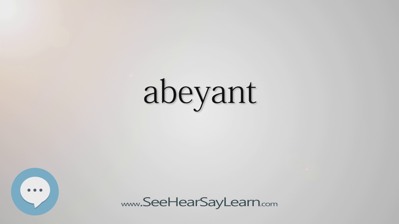 abeyant (Every English Word Pronounced) 📕🔊🗣️😎 - YouTube
