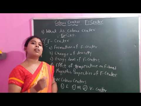 Colour Center and F - Center - YouTube