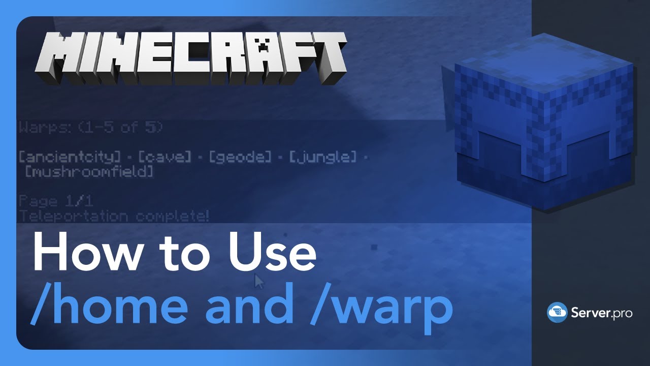 How to Set Homes and Warps On Your Minecraft Server! - Minecraft Java - YouTube