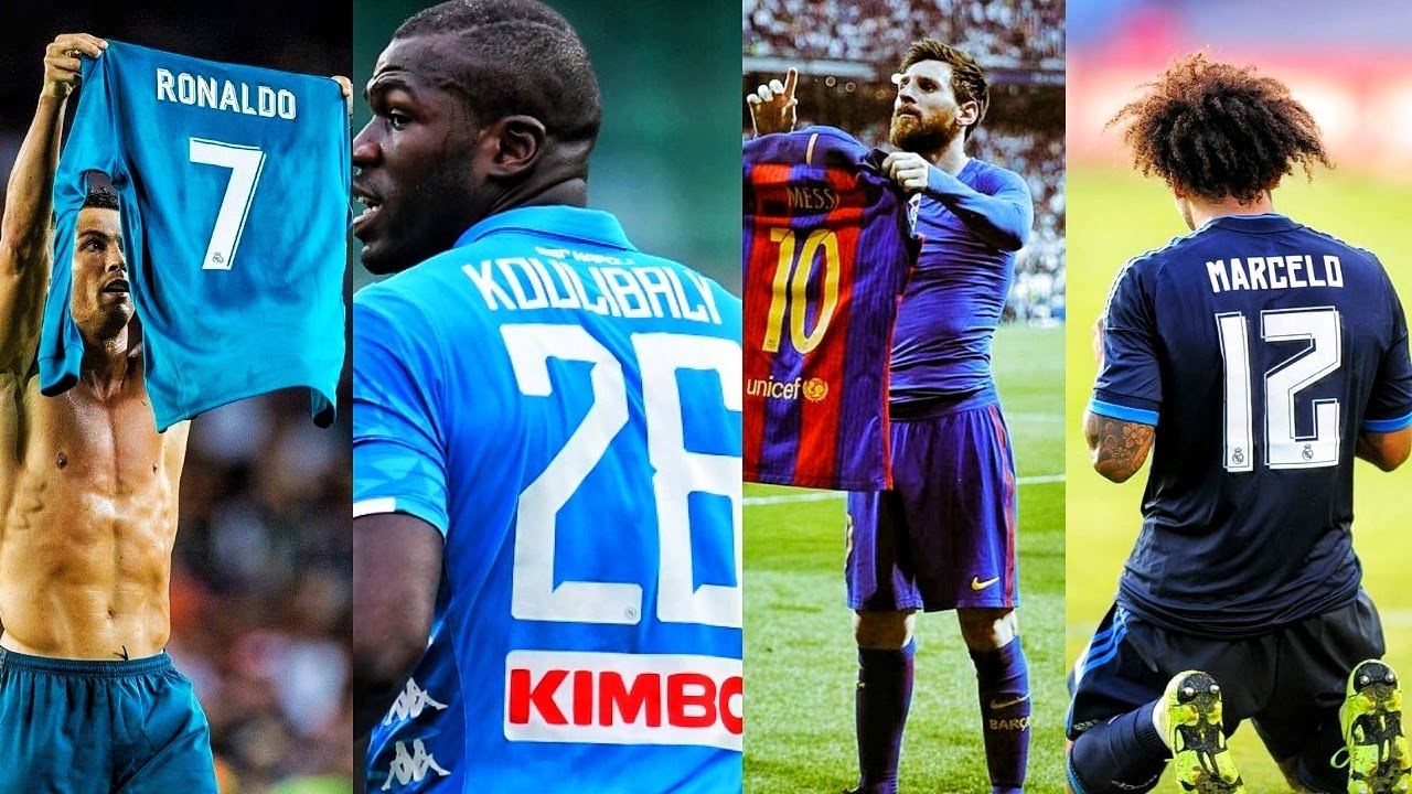 Top Footballers in the Shirt Number 1-30 - YouTube