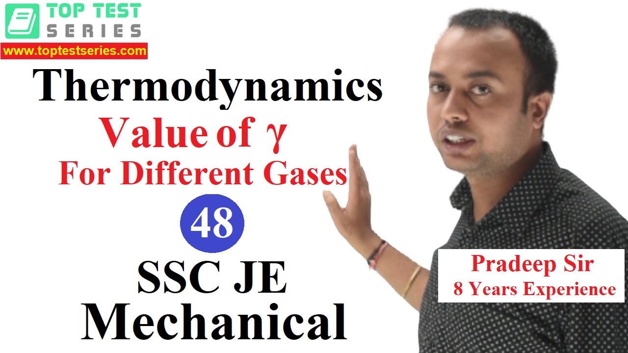 Value of Gamma for Different Gases in Hindi Thermodynamics Classes SSC ...