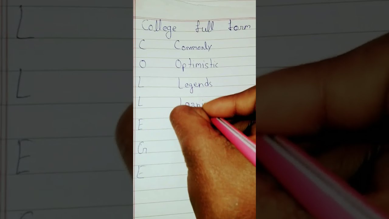 College Full Form YouTube College Full Form YouTube
