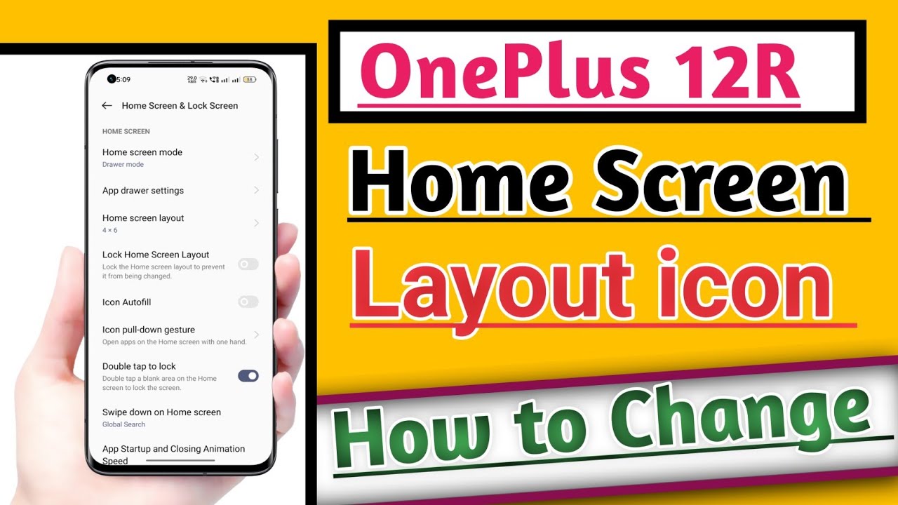 OnePlus 12R Home Screen layout icon Change kare | How to Change Home ...