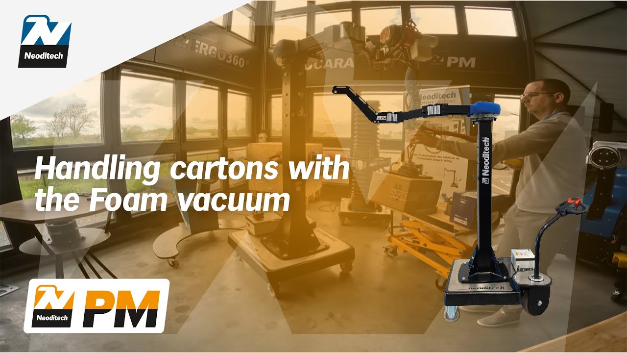 Handling cartons with the foam vacuum - YouTube