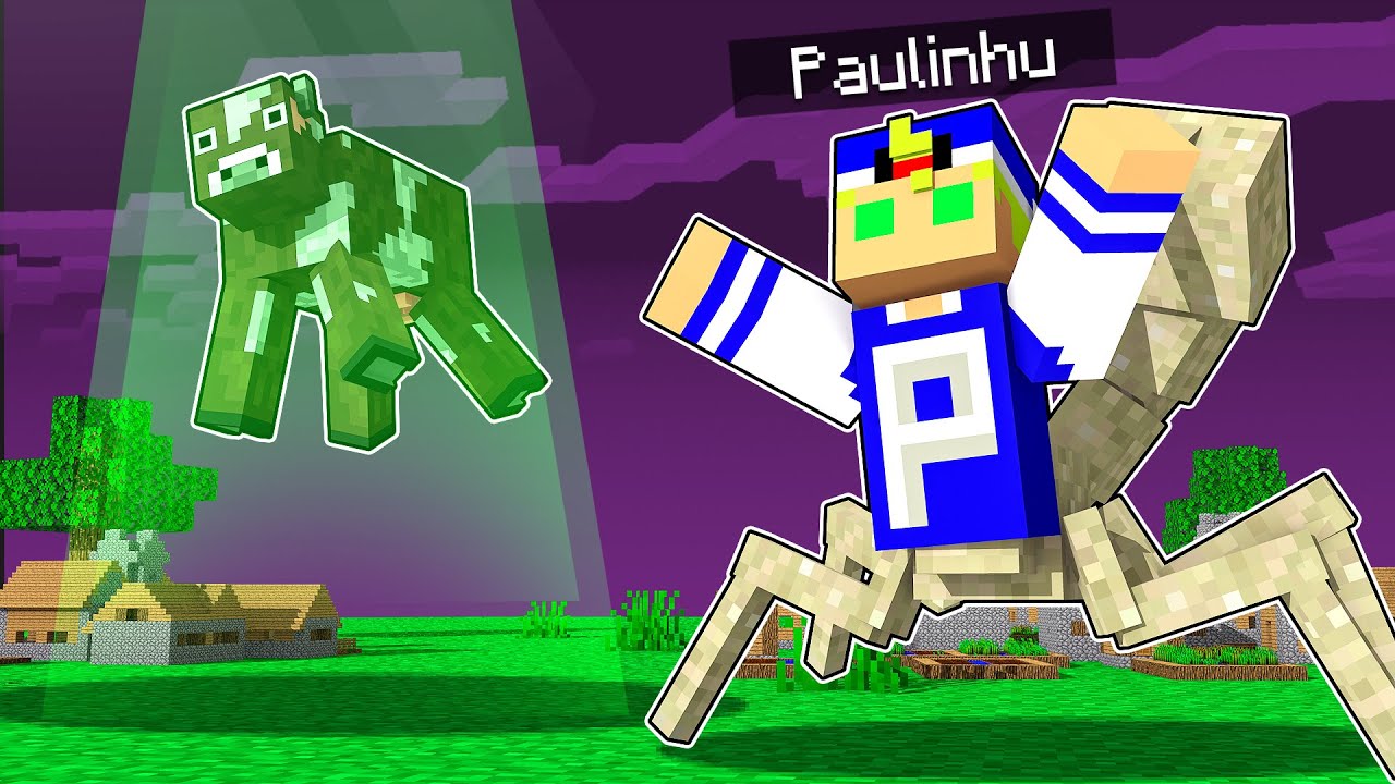 VIDA DE ALIENÍGENA POR 1 DIA NO MINECRAFT! ‹ PAULINHU › - YouTube