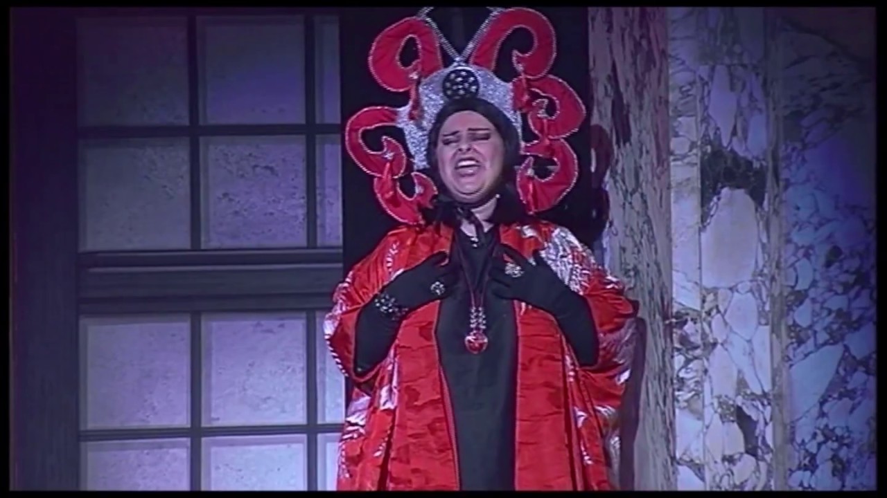 Finale Act 1 -Katisha entrance "Your revels cease" to "Ye torrents roar ...